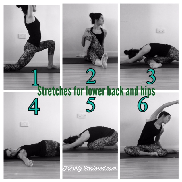 Stretches for the lower back and hips - Freshly Centered